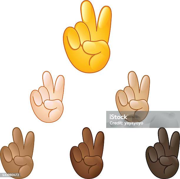 Victory Hand Emoji向量圖形及更多和平手勢圖片 和平手勢 和平象徵 表情符號 Istock