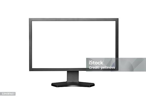 Monitor Komputer Dengan Layar Putih Kosong Terisolasi Di Latar Belakang