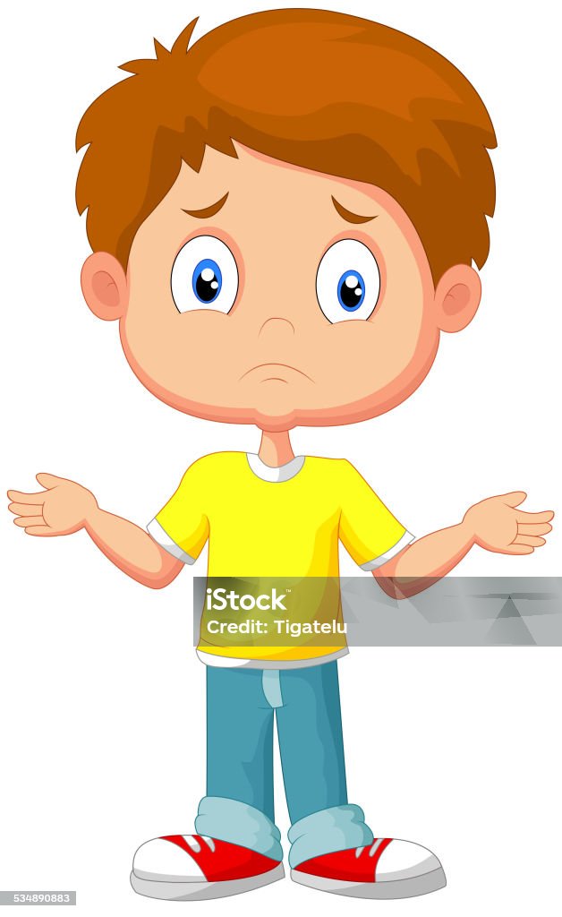 Doubtful Young Kid Gesturing With Hands Stock Illustration - Download ... Doubtful Young Kid Gesturing With Hands Stock Illustration - Download ...