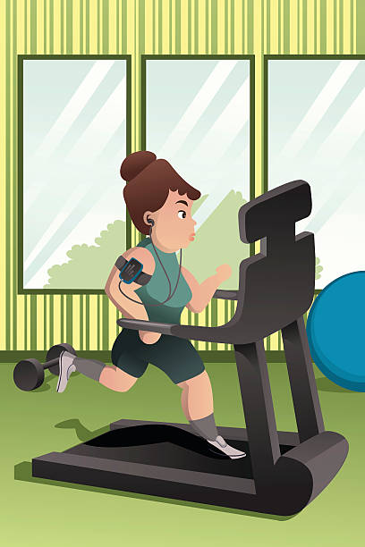 210 Overweight Woman Drawing Running Stock Illustrations Royalty Free
