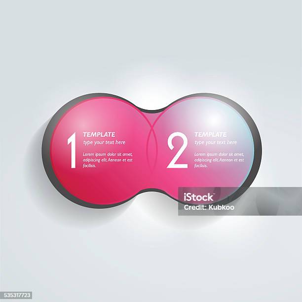 Two Elements Scheme Diagram Infographic Template Stock Illustration