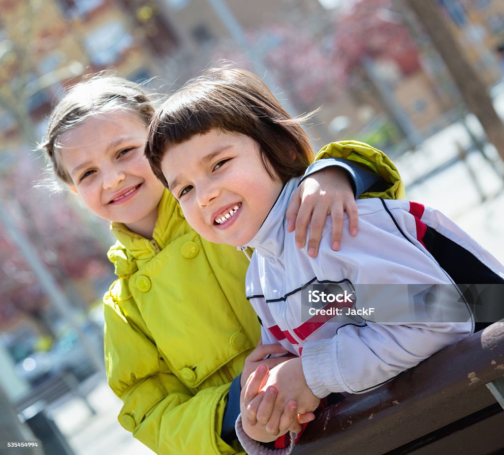 Preschool Aged Girls Posing In Urban Street Stock Photo - Download ... Preschool Aged Girls Posing In Urban Street Stock Photo - Download ...