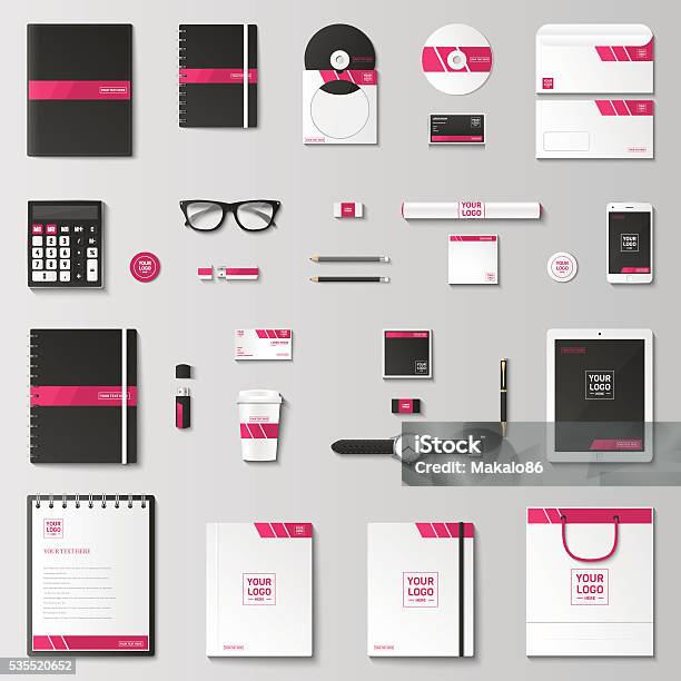 Mock Up Vector Set Stock Illustration Download Image Now Business