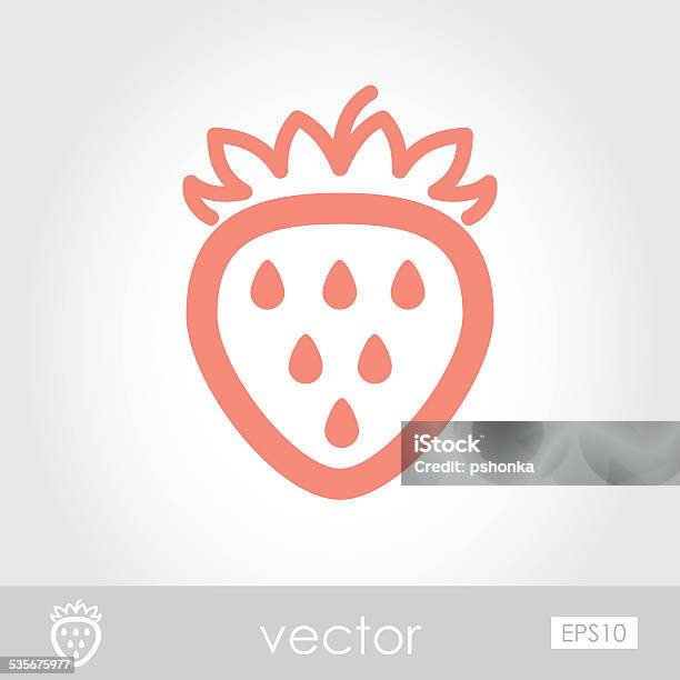 Vektor Erdbeersymbol Stock Vektor Art Und Mehr Bilder Von 2015 2015