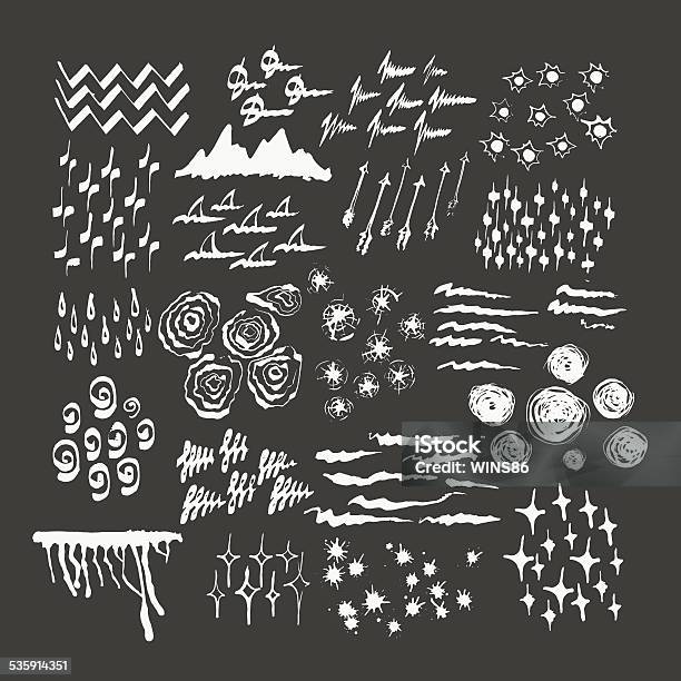 Tekstur Yang Digambar Tangan Yang Dibuat Dengan Tinta Terisolasi