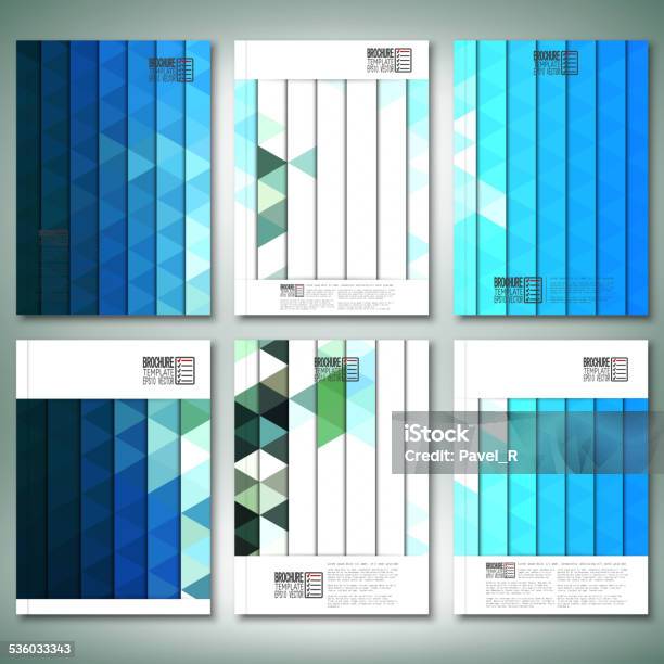 Abstract Blue Background Triangle Design Vector Brochure Flyer Or