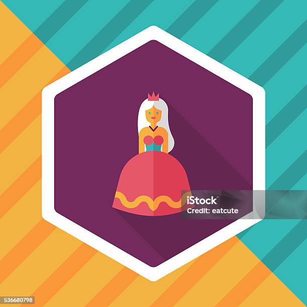 Princess 평편 아이콘크기 긴 Shadow 공주에 대한 스톡 벡터 아트 및 기타 이미지 공주 귀여운 동화 Istock