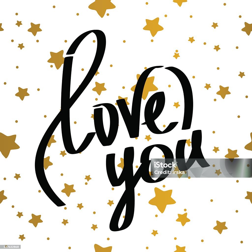 Love You Lettering Stock Illustration Download Image Now Celebration Day Illustration Istock
