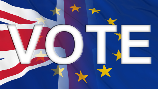 Brexit 투표하다 텍스트 자르다 연장 영국 Eu 포석 0명에 대한 스톡 사진 및 기타 이미지 0명 3차원 형태 개념