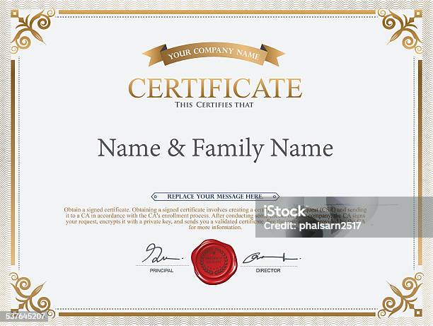 Vector Certificate Template向量圖形及更多2015年圖片 2015年 保安 優惠券 Istock