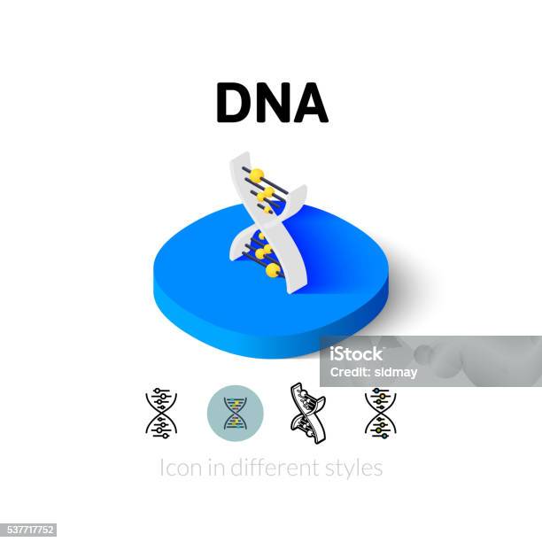 Dna 아이콘크기 다른 스타일로 Dna에 대한 스톡 벡터 아트 및 기타 이미지 Dna 아이콘 3차원 형태 Istock