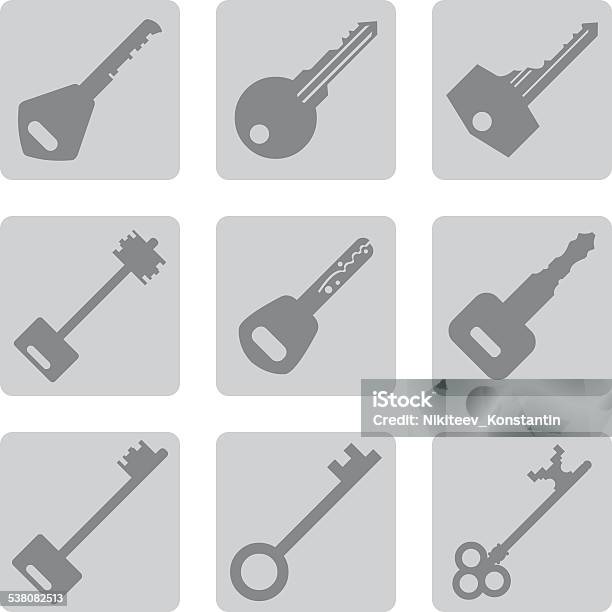 Vector Set Of Keys Icons向量圖形及更多2015年圖片 2015年 信息圖形 側影 Istock