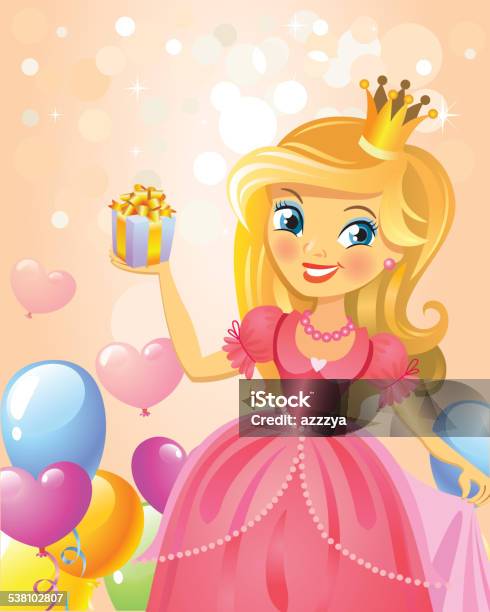 Happy Birthday Princess Greeting Card向量圖形及更多2015年圖片 2015年 人 仙女 Istock