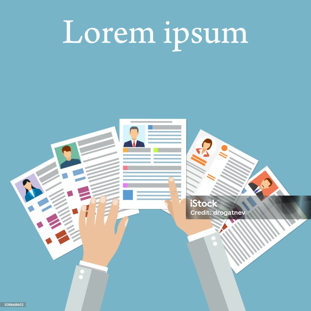 Curriculum Vitae Recruitment Candidate Job Position Stock Illustration