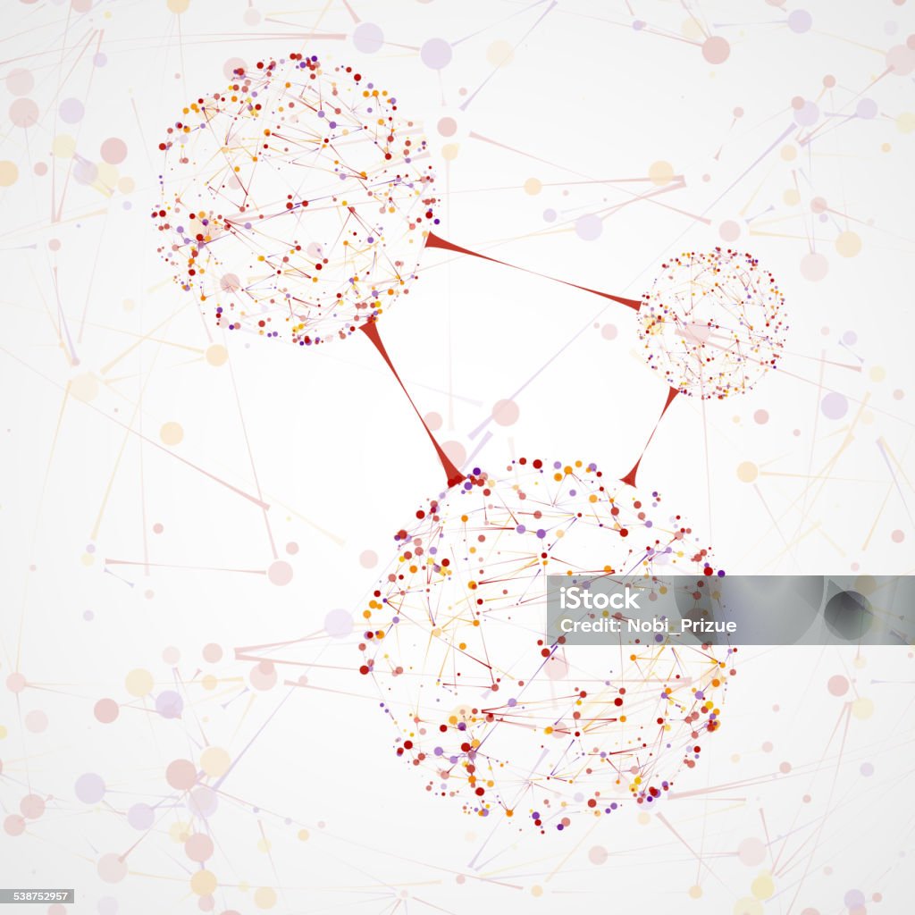 Abstract Molecular Structure Network Connection Stock Illustration