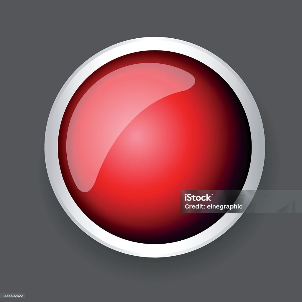 Red Shiny Button With Metallic Elements Stock Illustration - Download ... Red Shiny Button With Metallic Elements Stock Illustration - Download ...