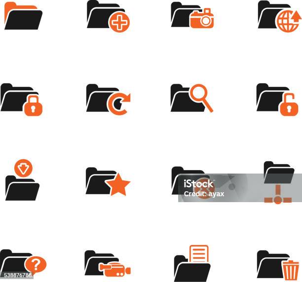 Folder Icon Set向量圖形及更多下載圖片 下載 商務 商業金融與工業 Istock