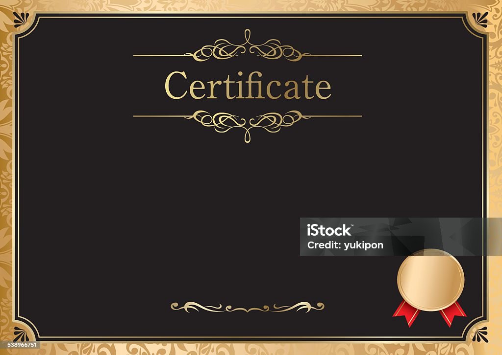 Retro Frame Certificate Template Vector向量圖形及更多2015年圖片 2015年 優惠券 工藝