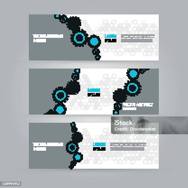 Desain Spanduk Geometris Abstrak Latar Belakang Geometris Ilustrasi