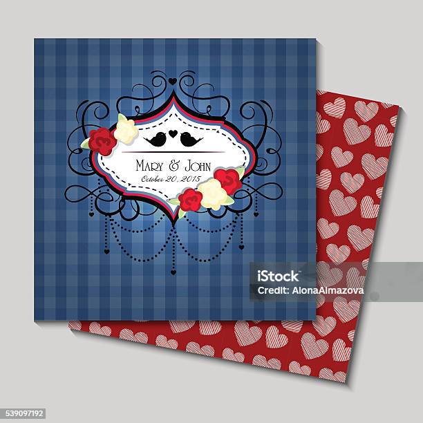 Vector Wedding Card Or Invitation向量圖形及更多富有魅力圖片 富有魅力 式樣 愛 Istock