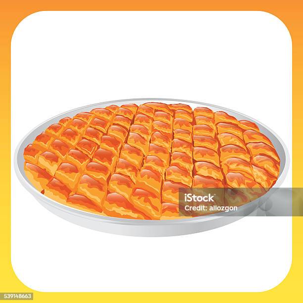 Traditional Turkish Baklava向量圖形及更多果仁蜜餅圖片 果仁蜜餅 盤 糯米包 Istock