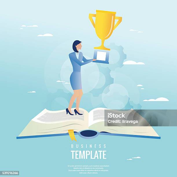 Konsep Bisnis Kreatif Pengusaha Wanita Memegang Piala Ilustrasi Stok ... Konsep Bisnis Kreatif Pengusaha Wanita Memegang Piala Ilustrasi Stok ...
