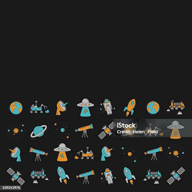 Vector Set Of Space And Astronomy Icons向量圖形及更多space And Astronomy圖片
