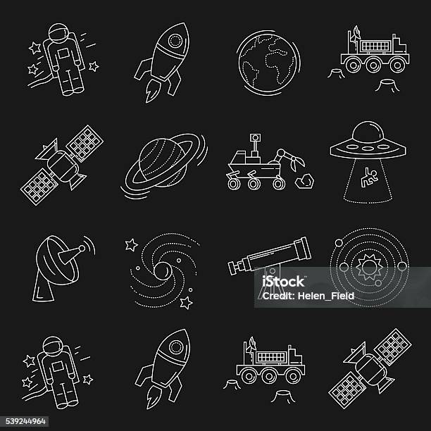 Vector Set Of Space And Astronomy Icons向量圖形及更多space And Astronomy圖片