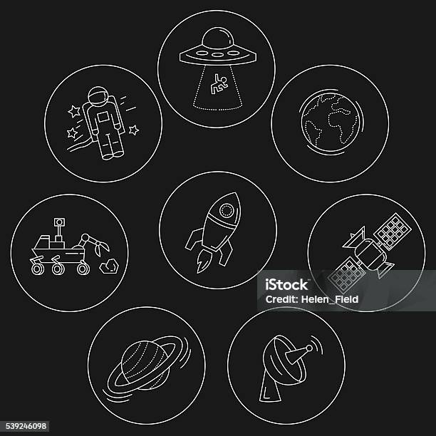 Vector Set Of Space And Astronomy Icons向量圖形及更多space And Astronomy圖片