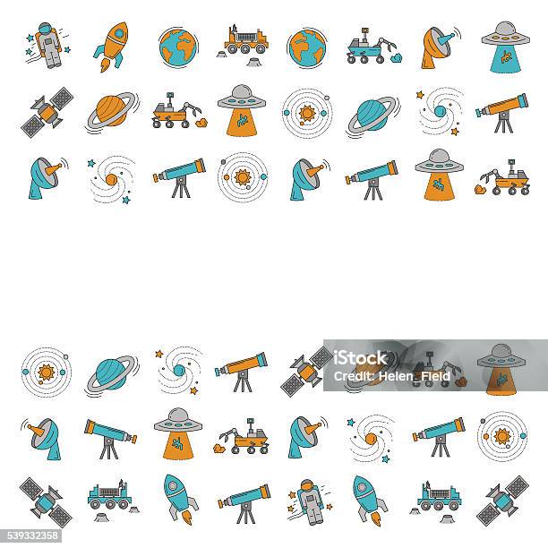 Vector Set Of Space And Astronomy Icons向量圖形及更多space And Astronomy圖片