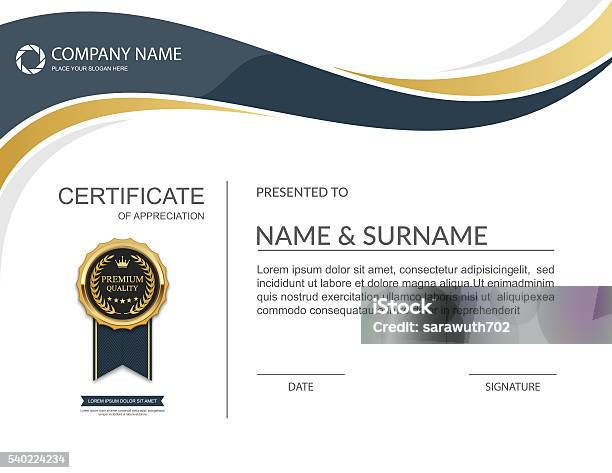 Vector Certificate Template向量圖形及更多凸版效果圖片 凸版效果 成功 成就 Istock