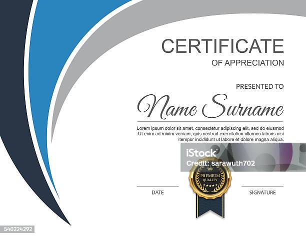 Vector Certificate Template向量圖形及更多凸版效果圖片 凸版效果 成功 成就 Istock