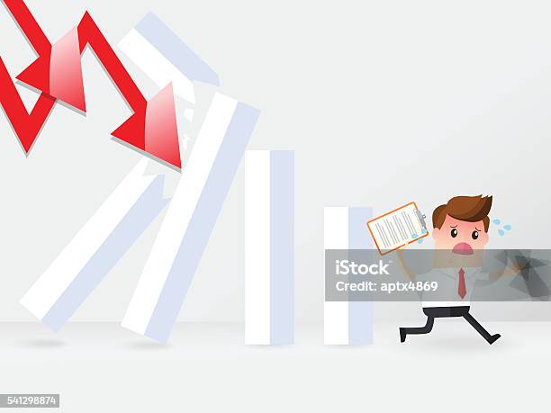 Pengusaha Melarikan Diri Dari Efek Domino Kecelakaan Ilustrasi Stok ... Pengusaha Melarikan Diri Dari Efek Domino Kecelakaan Ilustrasi Stok ...