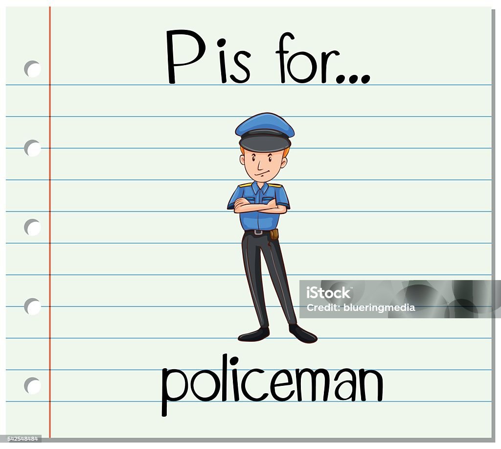 Flashcard Letter P Is For Policeman Stock Illustration - Download Image ... Flashcard Letter P Is For Policeman Stock Illustration - Download Image ...