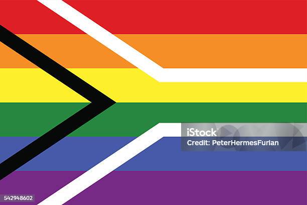 Bendera Kebanggaan Gay Afrika Selatan Ilustrasi Stok Unduh Gambar