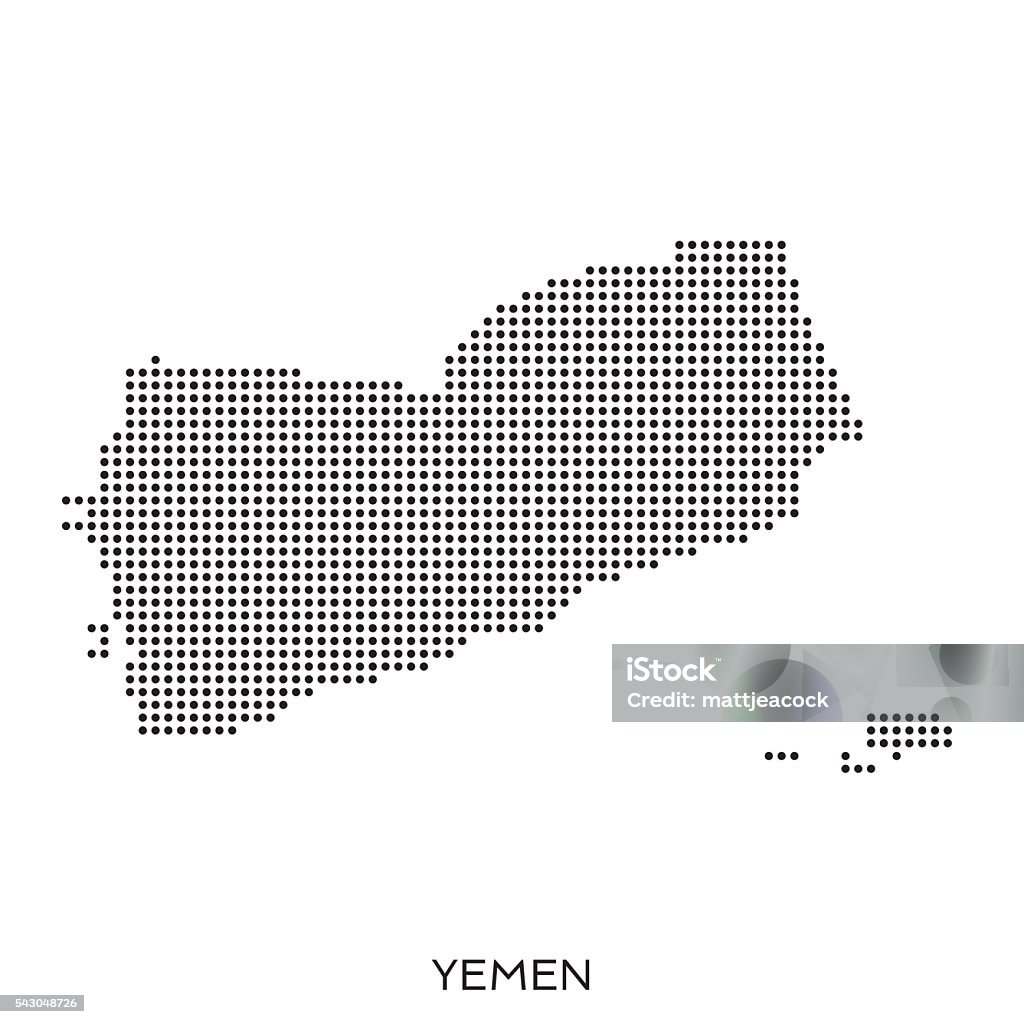 Yemen Dot Halftone Pattern Map Stock Illustration Download Image Now