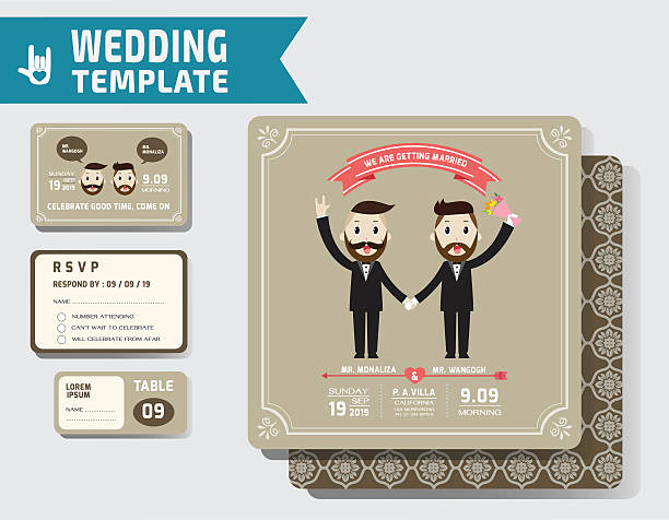 240 Fancy Gay Wedding Stock Illustrations Royalty Free Vector