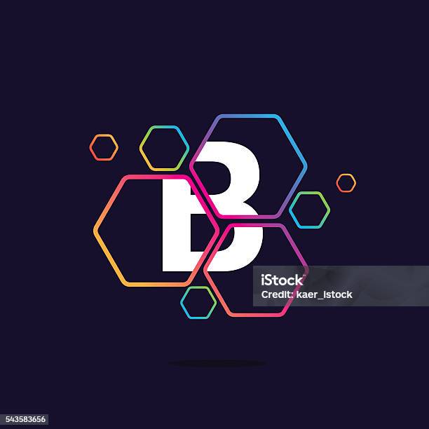 Letter B Icon In Hexagon Pattern Stock Illustration - Download Image ... Letter B Icon In Hexagon Pattern Stock Illustration - Download Image ...