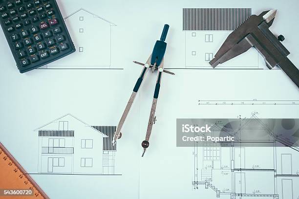 Architectural Blueprints 照片檔及更多 住宅內部 照片 住宅內部 公共房屋 分 Istock