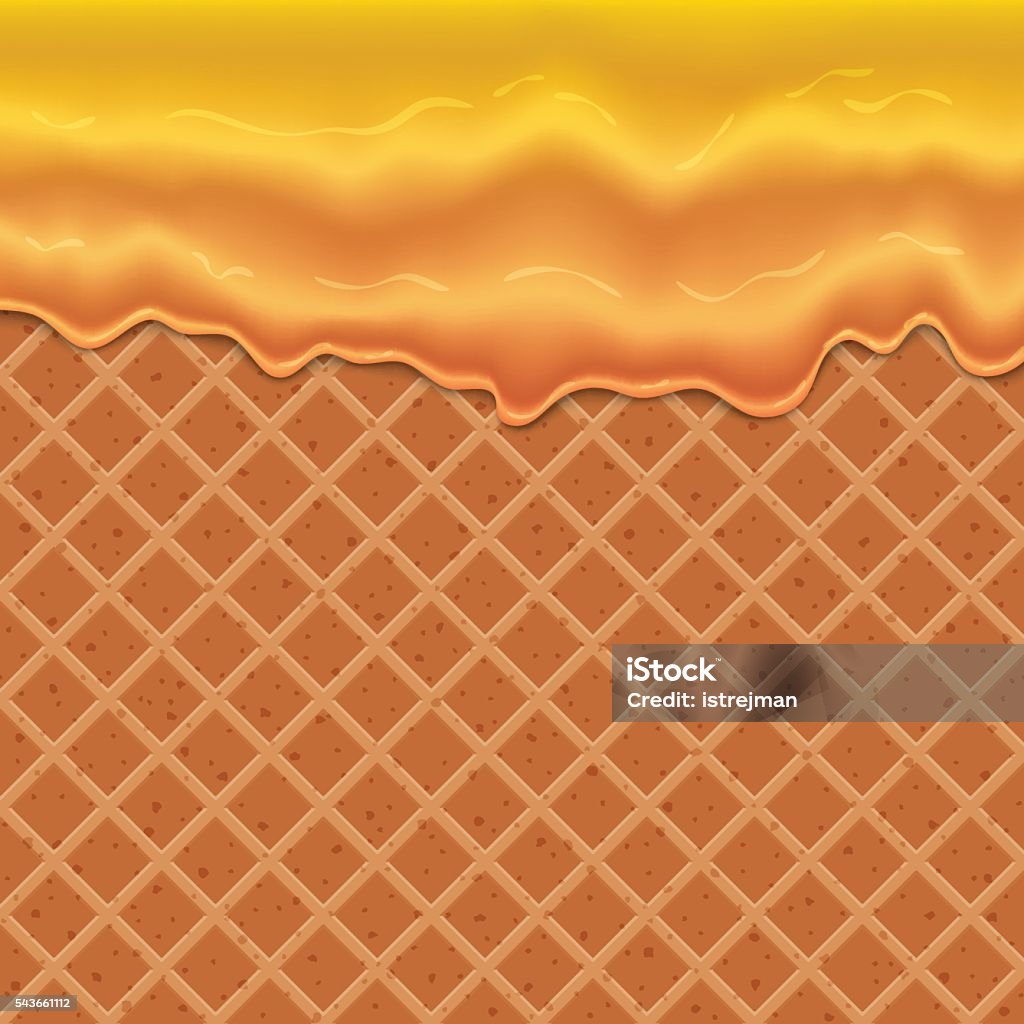 Flowing Glaze On Wafer Texture Sweet Food Stock Illustration Download