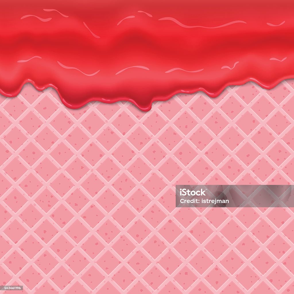 Flowing Glaze On Wafer Texture Sweet Food Stock Illustration Download