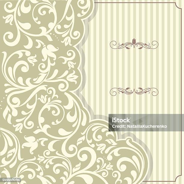 Vintage Template With Pattern And Ornate Borders向量圖形及更多包裝品圖片 包裝品 奢侈
