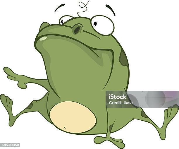Ilustrasi Katak Hijau Lucu Karakter Kartun Ilustrasi Stok Unduh