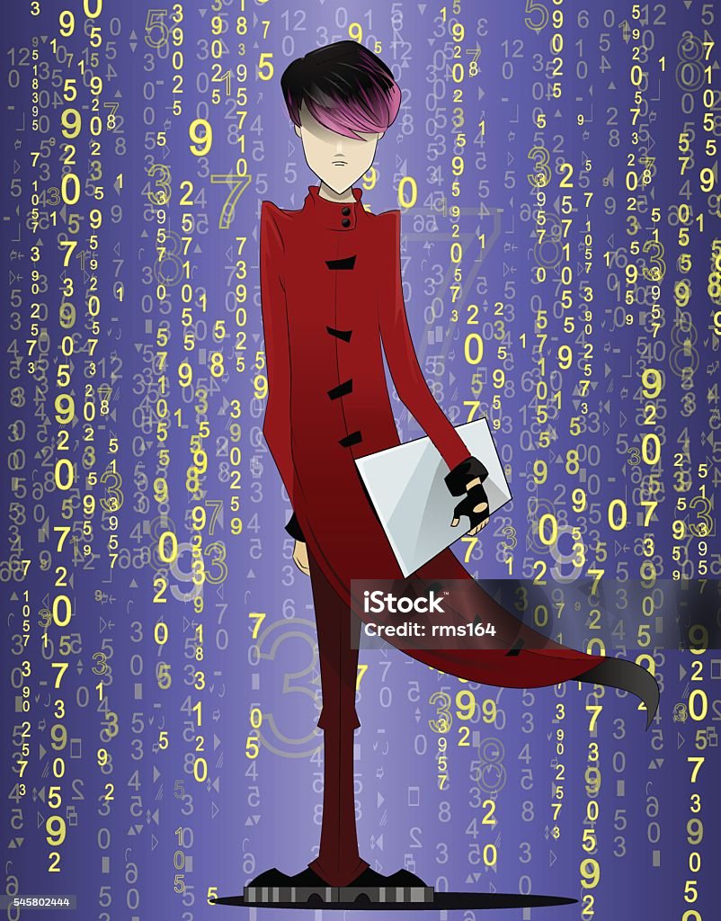 Programmer Coder Hacker Isolated Vector Illustration Stock Illustration