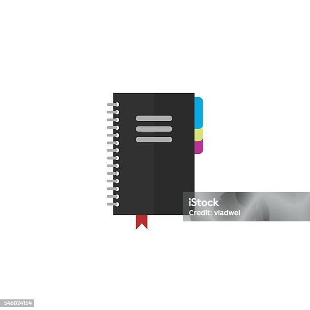 Icône Vectorielle Du Blocnotes Isolée Sur Fond Blanc Organisateur De
