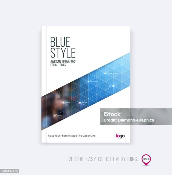 Brochure Template Layout Cover Design Annual Report Magazine向量圖形及更多三角形