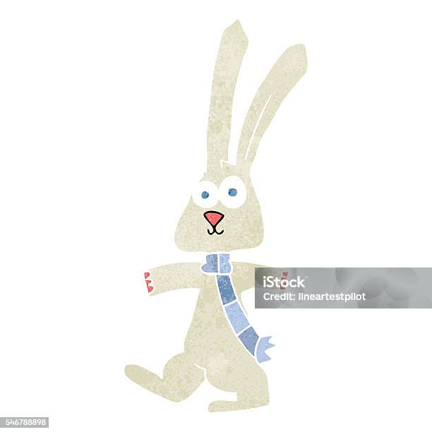 Retro Cartoon Rabbit Stock Illustration Download Image Now Bizarre