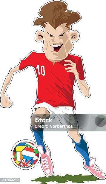 Footballer 발길질 공 벡터에 대한 스톡 벡터 아트 및 기타 이미지 벡터 축구골대 2016년 Istock