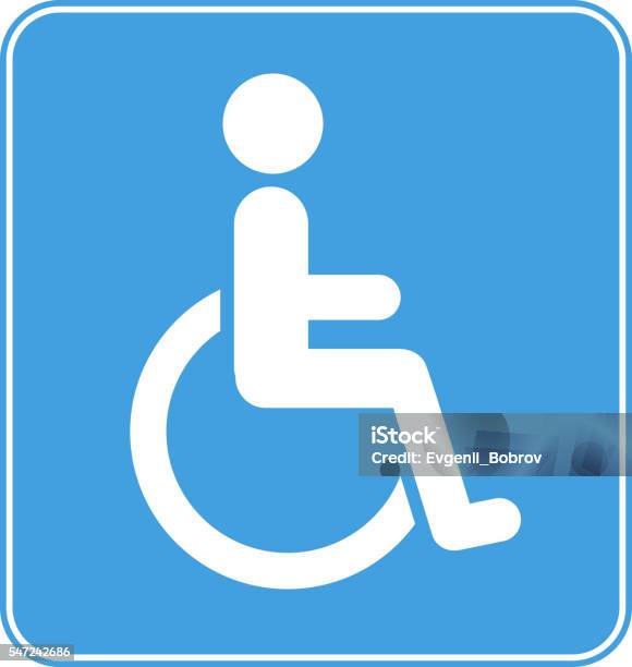 Disabled Wheelchair Sign On White向量圖形及更多一個人圖片 一個人 人 健保和醫療 Istock
