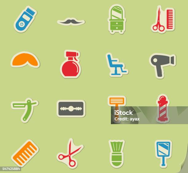 Barbershop 단순히 아이콘 가위에 대한 스톡 벡터 아트 및 기타 이미지 가위 건조한 날 Istock